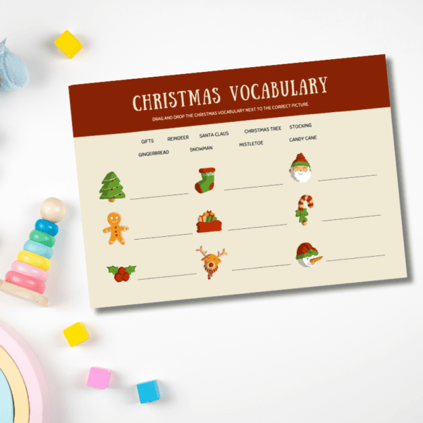 Christmas Vocabulary Builder Worksheet – Printable and Digital Use ...