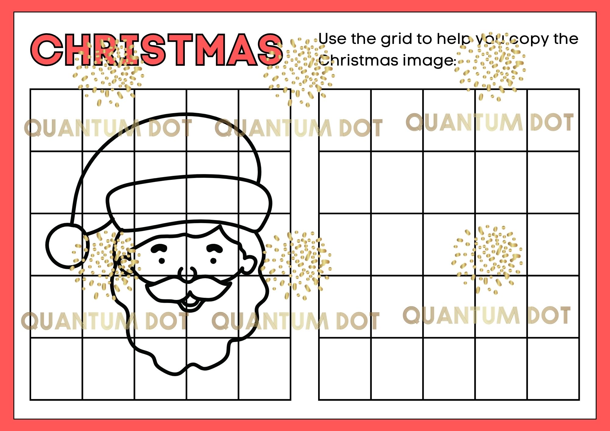 Santa’s Grid Drawing Fun - QUANTUM DOT