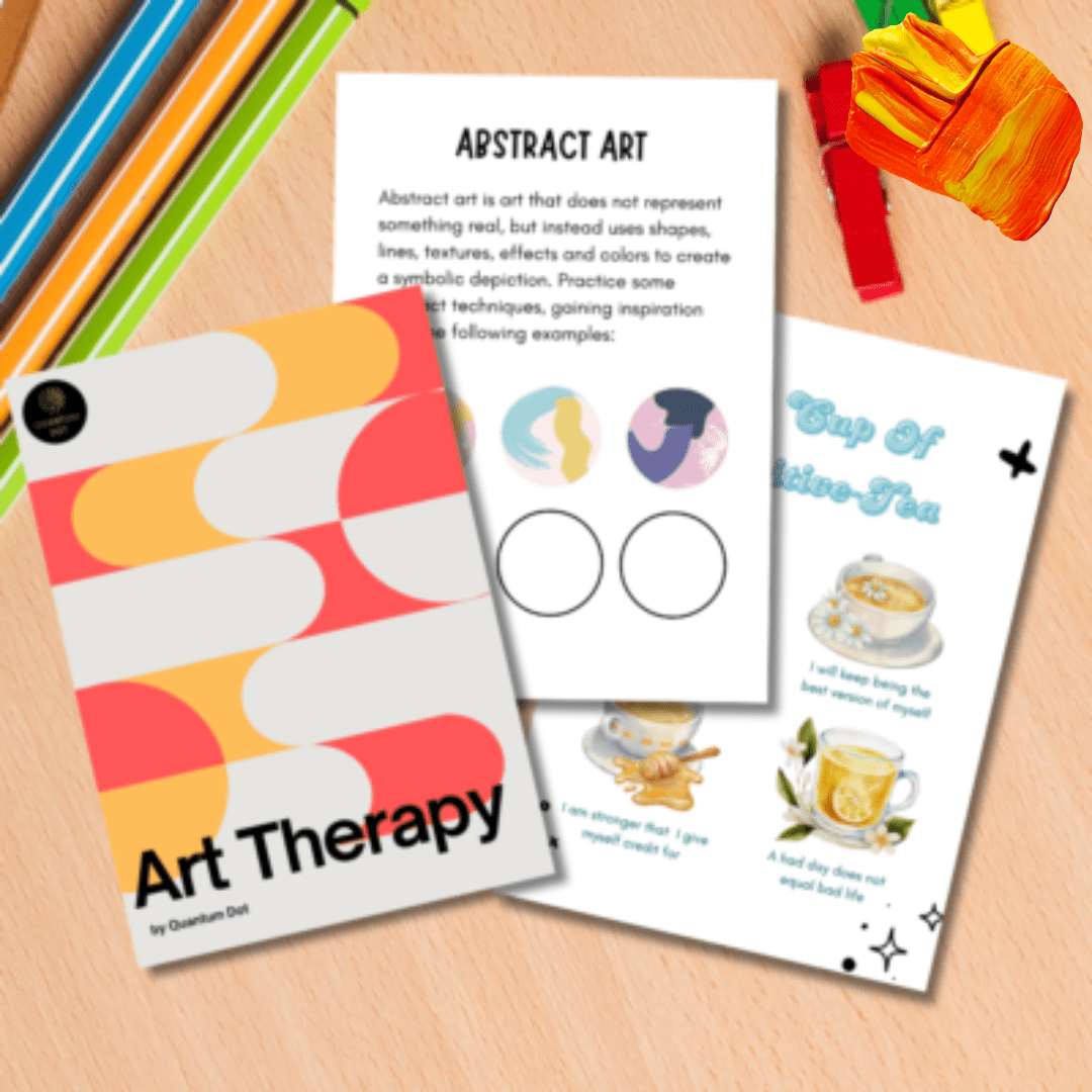 Art Therapy Bundle - 40-Page Printable Workbook for Mindfulness & Self ...